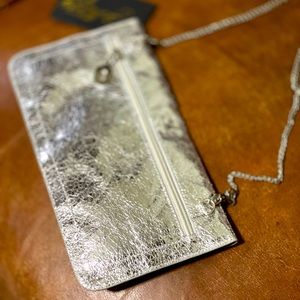 Sorial | Bags | Sorial New York Vegan Leather Silver Crossbody Bag ...